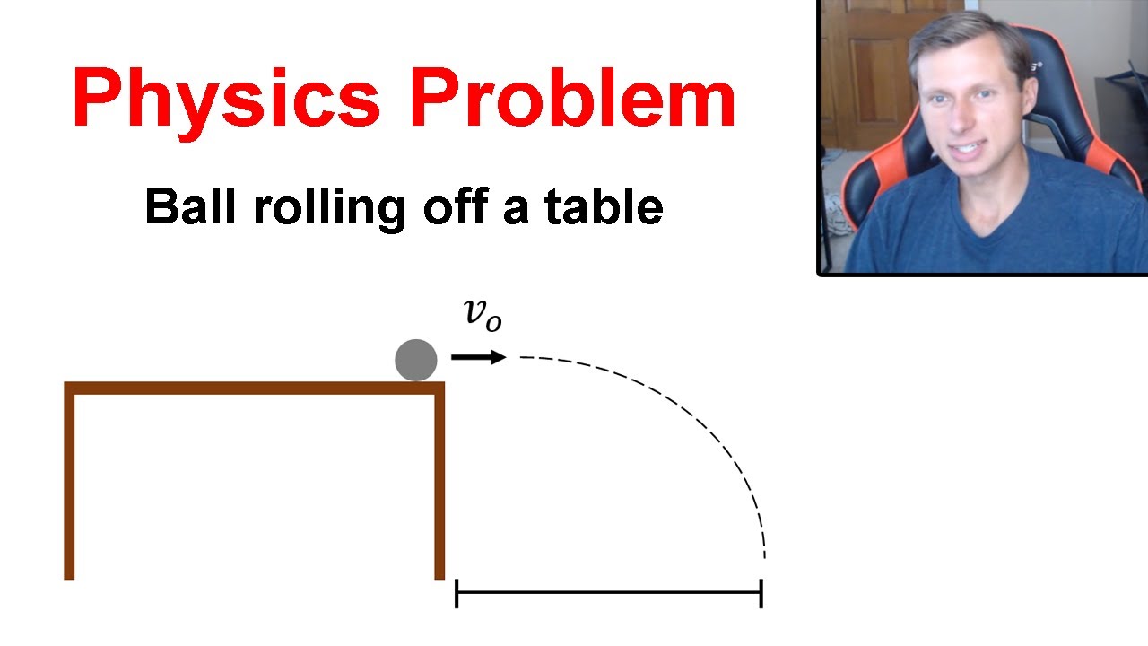 Physics Problem - Ball rolling off a table - YouTube