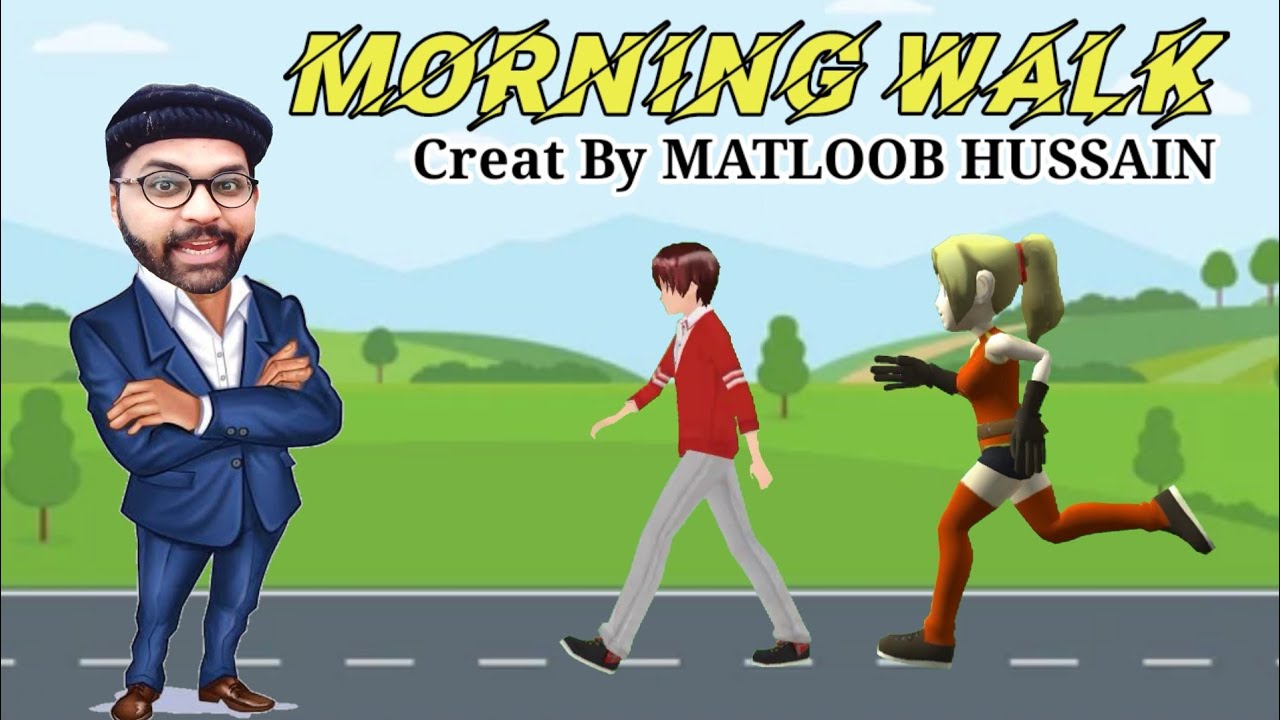 morning walk#Animation cartoon creat by Matloob hussain#Moral Story# ...