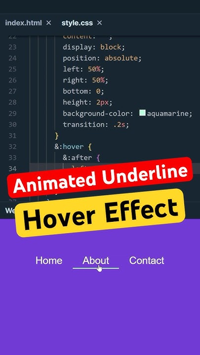 Cool and Smooth Menu Hover Effect with CSS Only | #Shorts #CSSEffects - YouTube