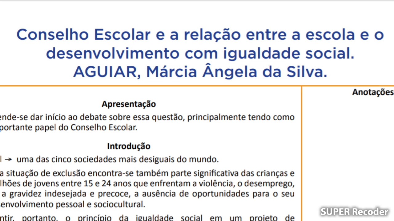 Conselho Escolar AGUIAR, Márcia Ângela da Silva - YouTube