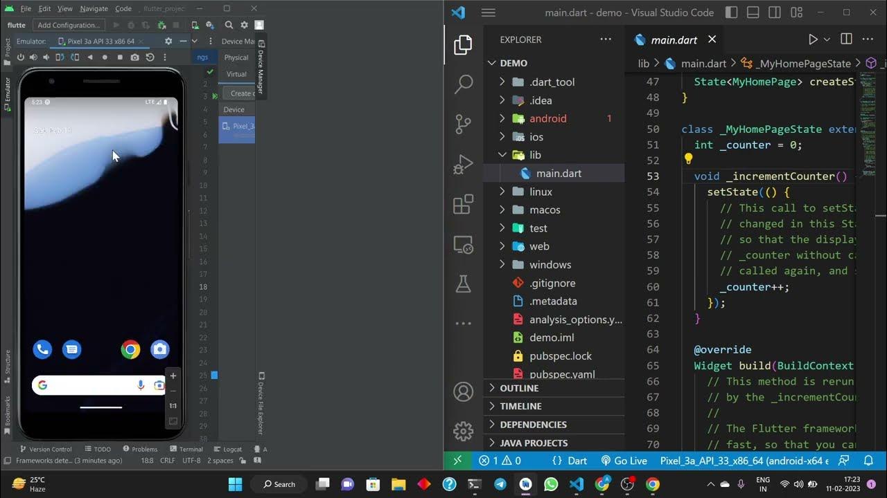 Creating First Project in Flutter | Running project as a Web ...