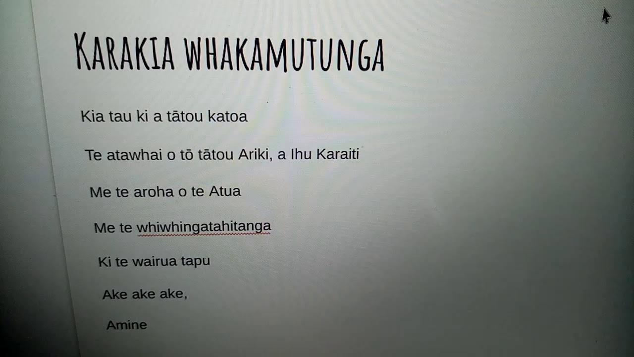 Karakia whakamutunga - Closing Prayer - Ilminster 2021 - YouTube