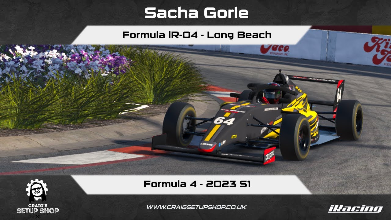 iRacing - 23S1 - Formula iR-04 - Formula 4 - Long Beach - SG - YouTube