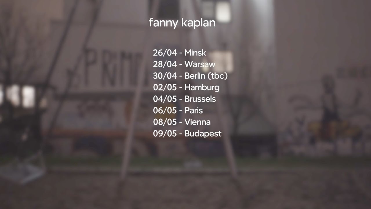 fanny kaplan - tour poster 2017 - YouTube