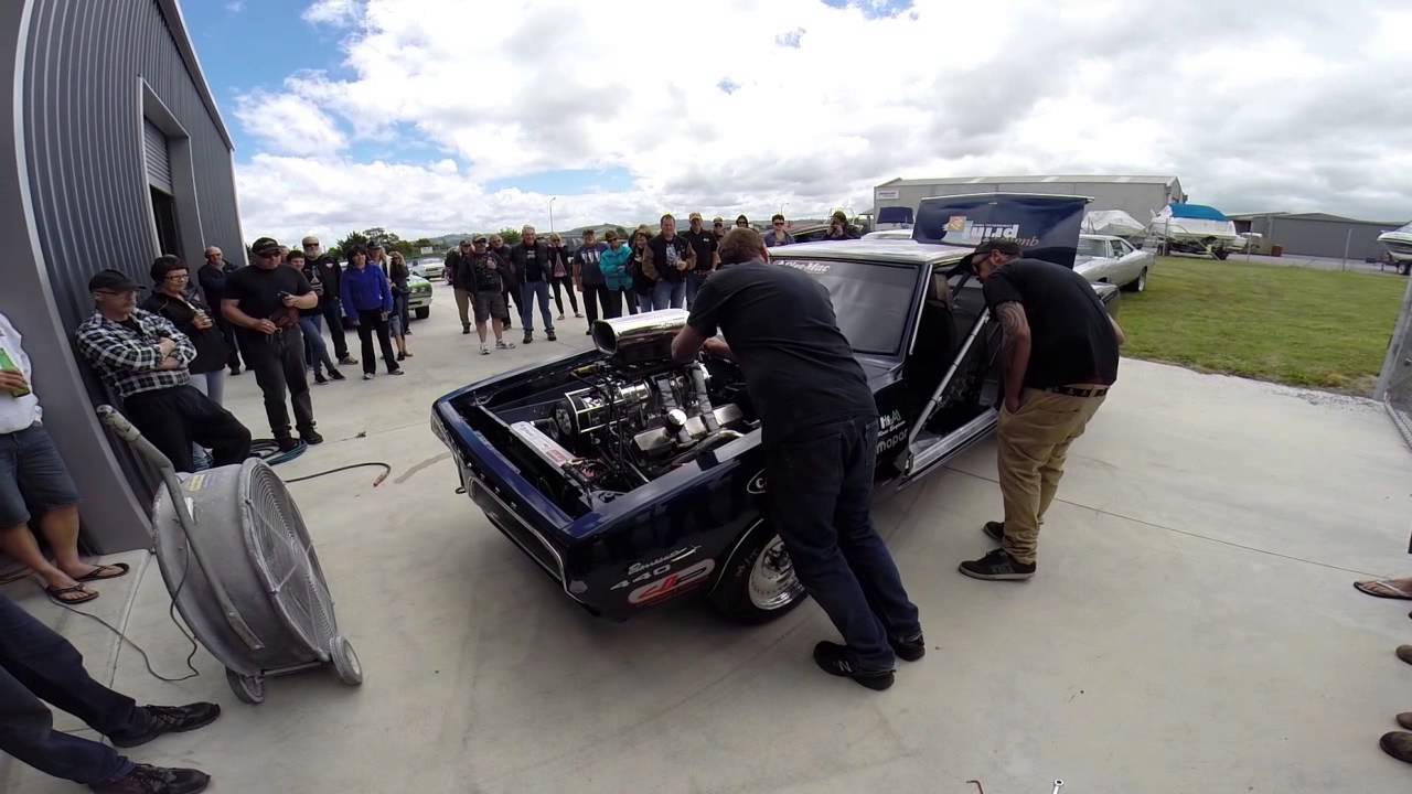 Cuda first fire up with new blower. - YouTube