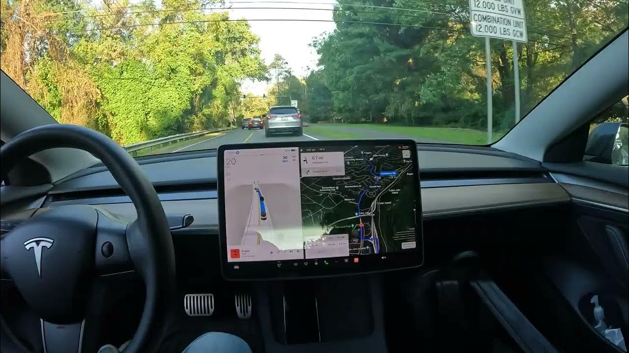 Watch a risky drive with Tesla Real world Artificial Intelligence ...