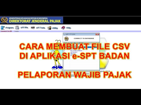 CARA MELAPOR PAJAK TAHUNAN BADAN ATAU YAYASAN (MEMBUAT FILE CSV) - YouTube