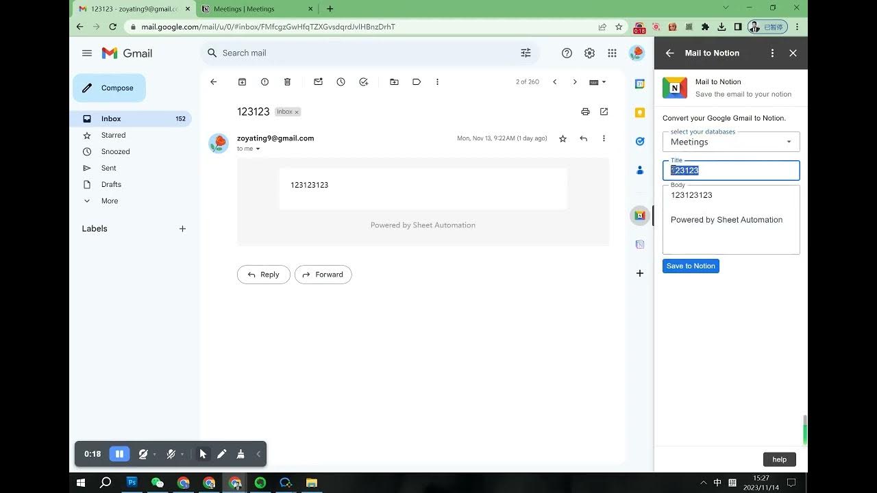 Saving Emails from Gmail to Notion - YouTube