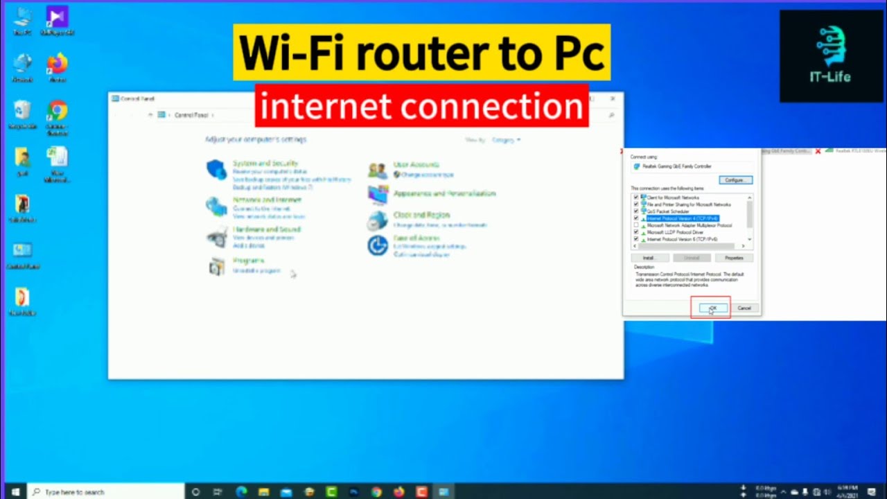 Connect computer to router with ethernet cable - YouTube