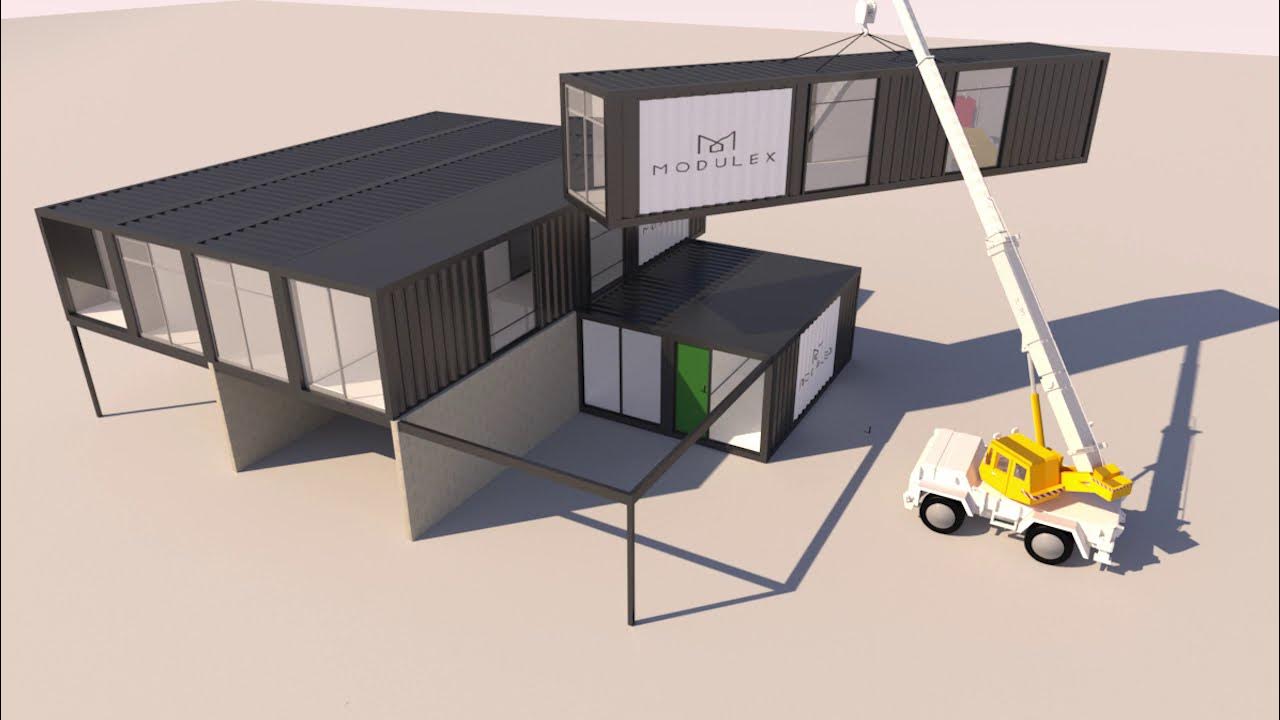 Modular Home Build Animation - YouTube