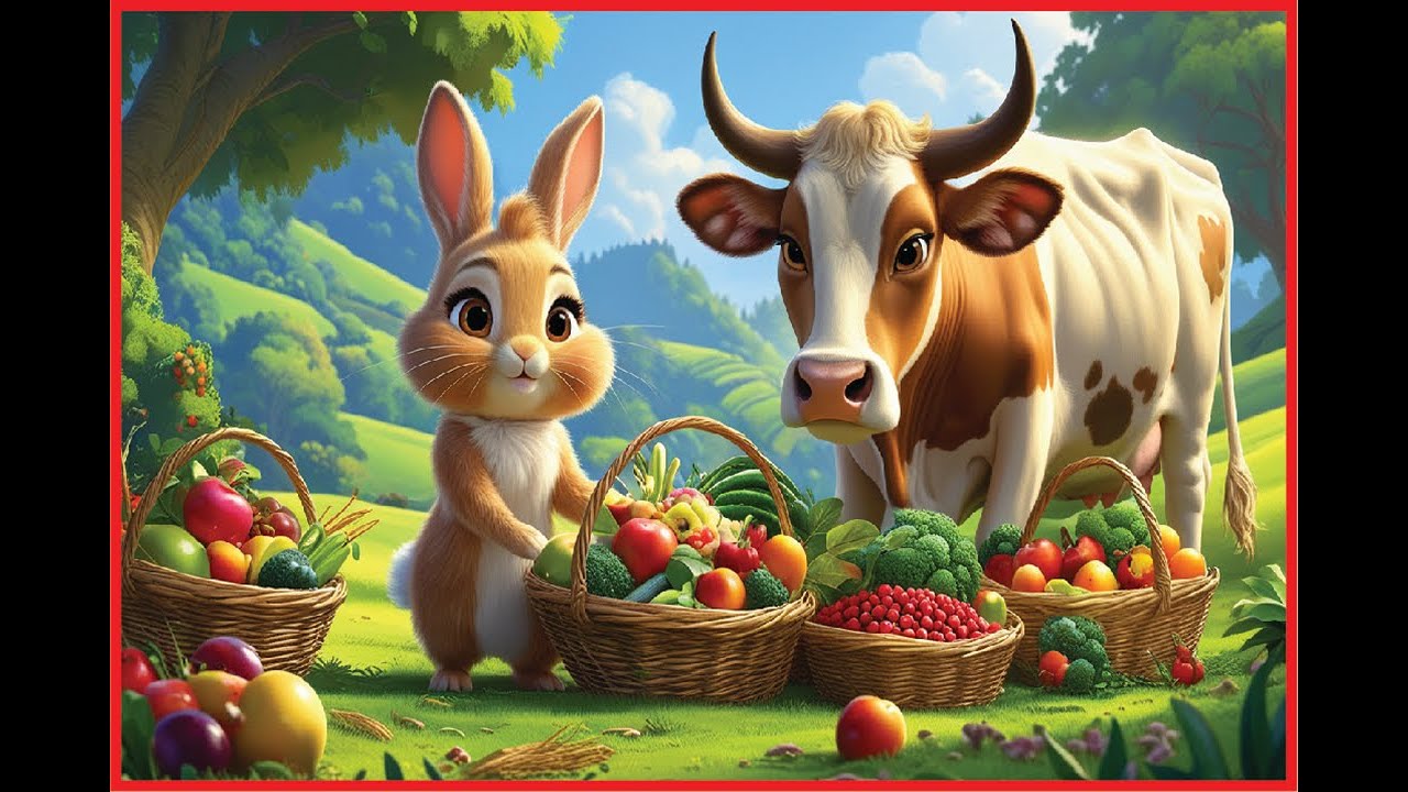 "Cow and Rabbit Friendship | Children's Educational Story | Kids Moral ...