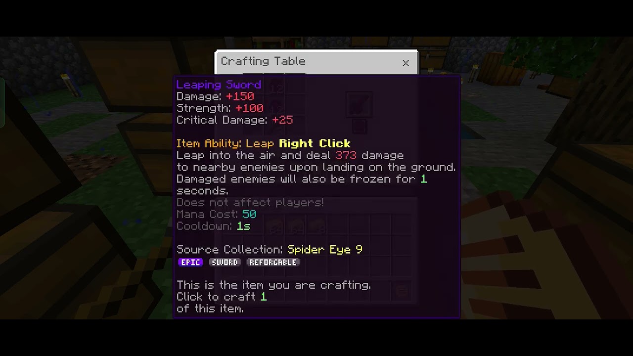 making leaping sword in Craftersmc 🥰||#craftersmcskyblock #craftersmc ...