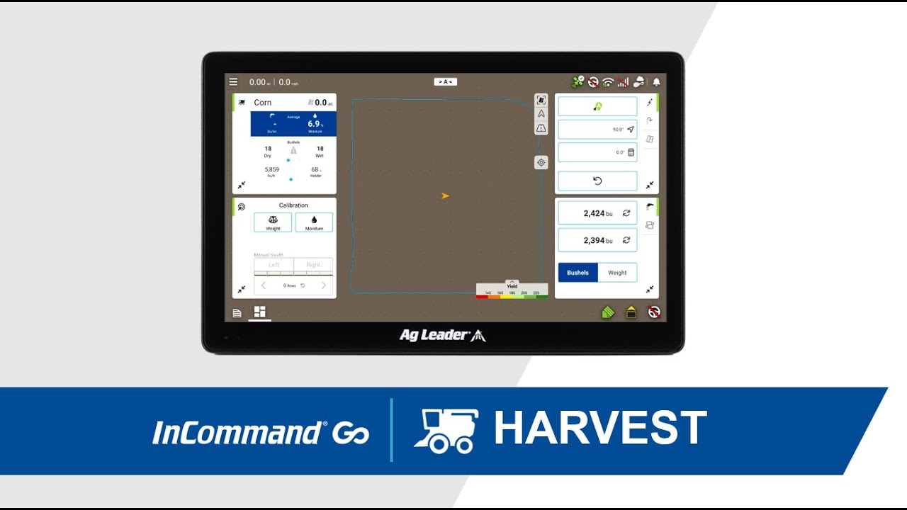 Harvest Run Screen on the InCommand® Go displays - YouTube