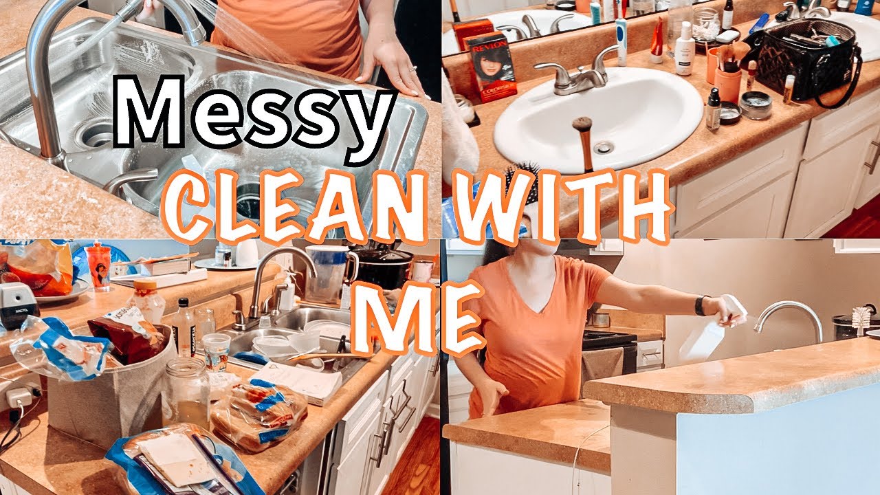 MESSY HOUSE CLEAN WITH ME | EXTREME CLEANING MOTIVATION | LOVE MEG ...