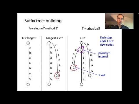 Suffix trees: building - YouTube