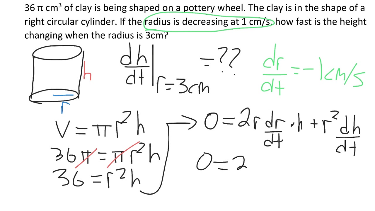 Related rates Example - YouTube