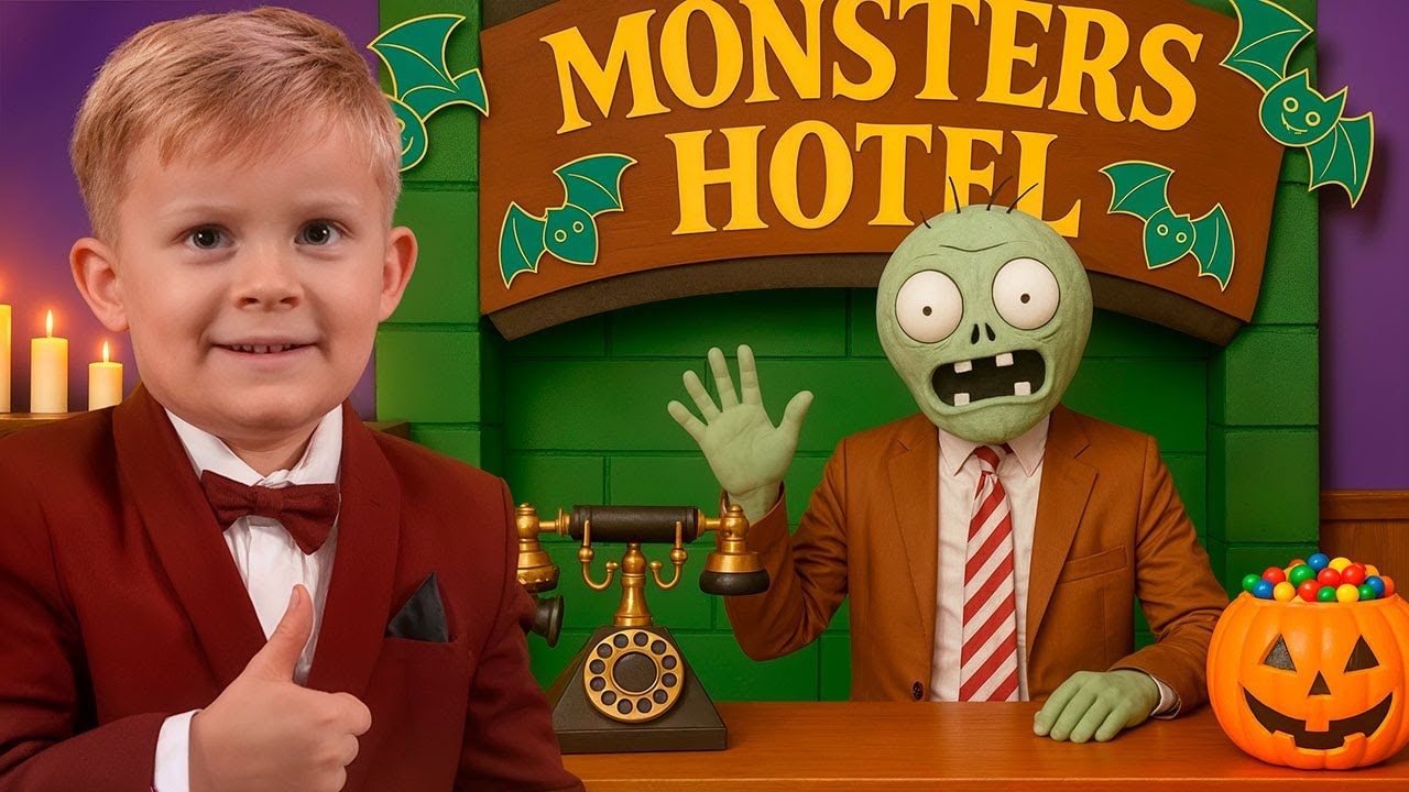 Monster Hotel for Kids: Funny Halloween Stories & Adventures - YouTube