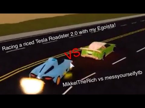 Racing a riced Tesla Roadster 2.0 with my Lamborghini Egoista! (Vehicle ...