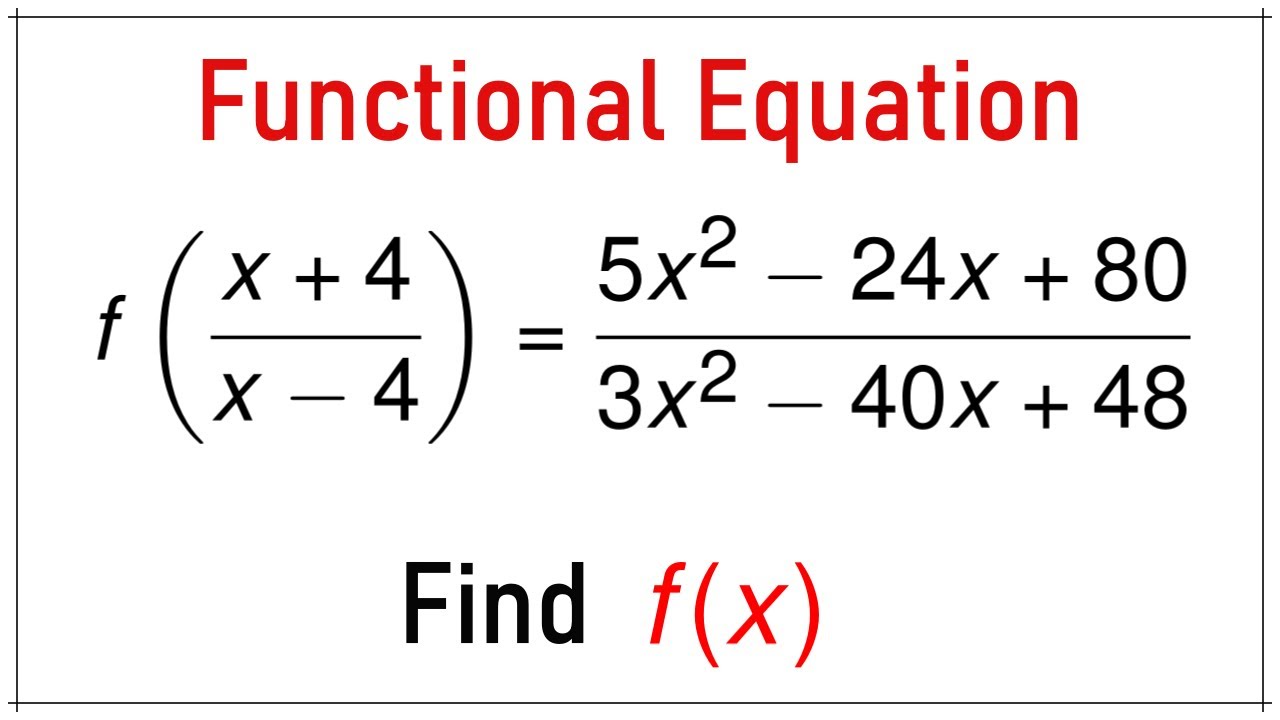 Functional Equation | Geendle - YouTube