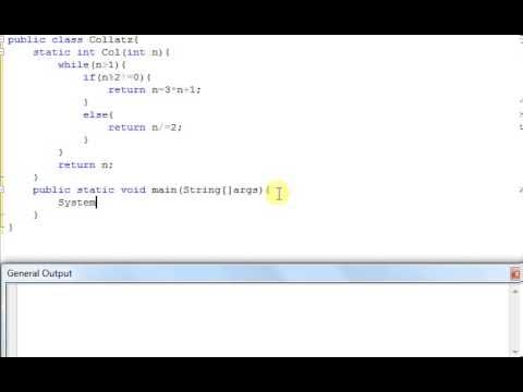 Collatz conjecture in Java - YouTube