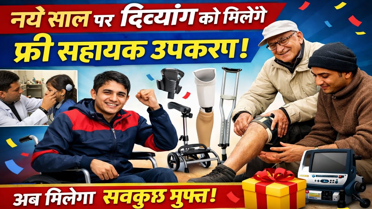 नये साल दिव्यांगो को मिलेंगे फ्री सहायक उपकरण | Viklang Battery Cycle ...