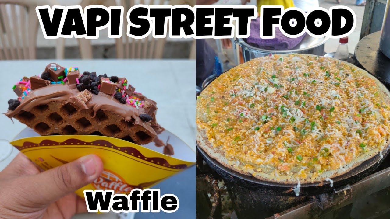 Cheapest Waffle VAPI Street Food | The waffle wings | King Vada pav ...