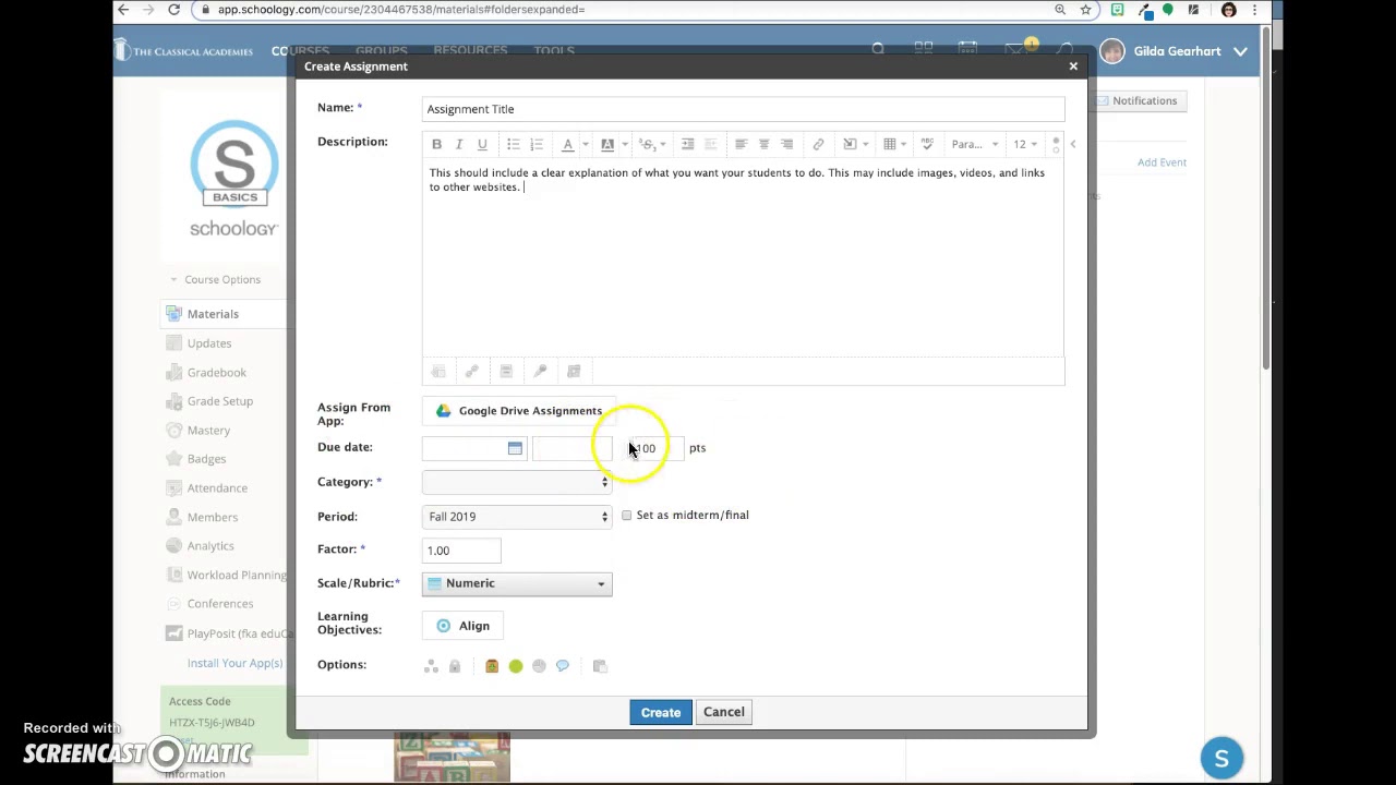 Schoology Create Assignment YouTube schoology-create-assignment-youtube