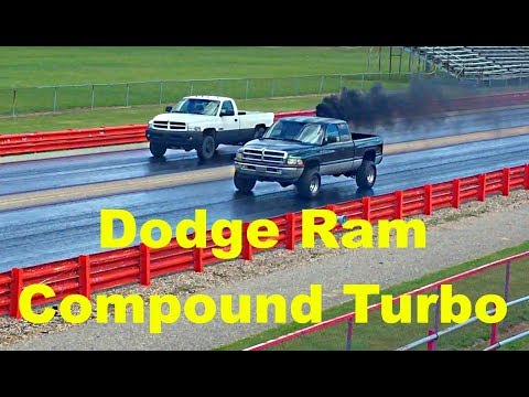 12 Second Dodge Ram Compound Turbo Drag Racing 8 Runs - YouTube