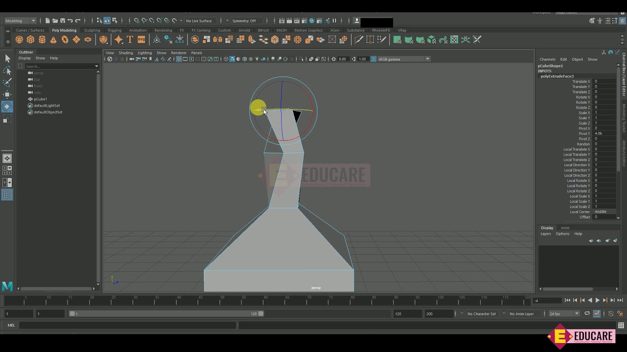 Maya 2019 for Beginners-Modeling a object | Learn Maya chapter 02 - YouTube