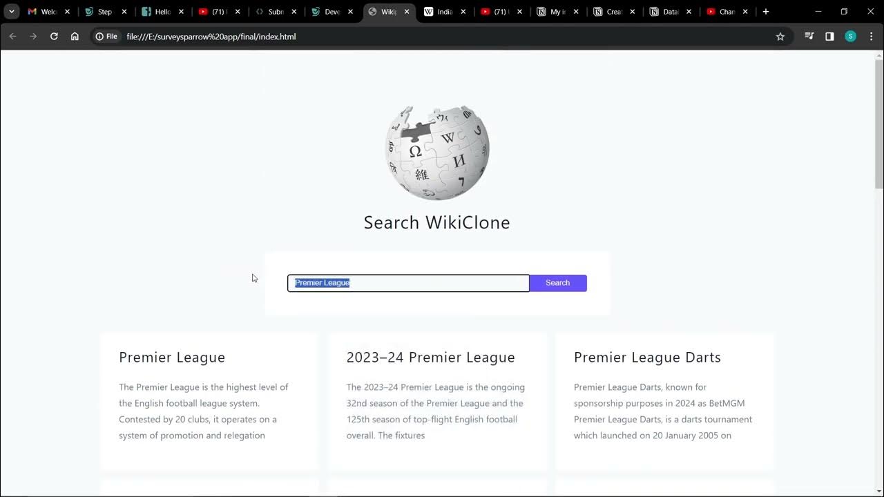 Wikipedia Clone - YouTube