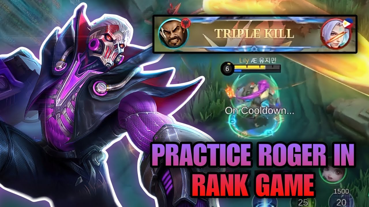 PRACTICING ROGER IN RANK GAME | MLBB - YouTube