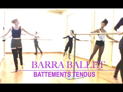 EJERCICIOS BALLET A LA BARRA /// BATTEMENT TENDUS - YouTube