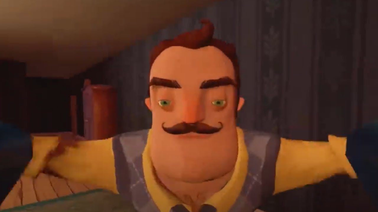 Playing the FIRST Hello Neighbor Game… It's STILL SCARY! - YouTube