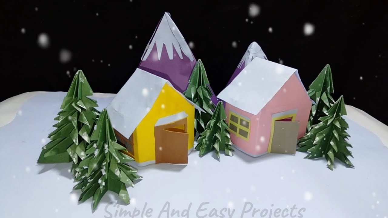 Paper Christmas Scenery | Easy Christmas Decoration Ideas | - YouTube