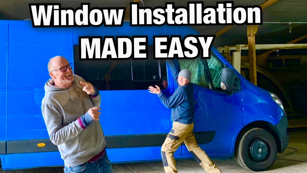 Renault Master Campervan bonded Window Installation - YouTube