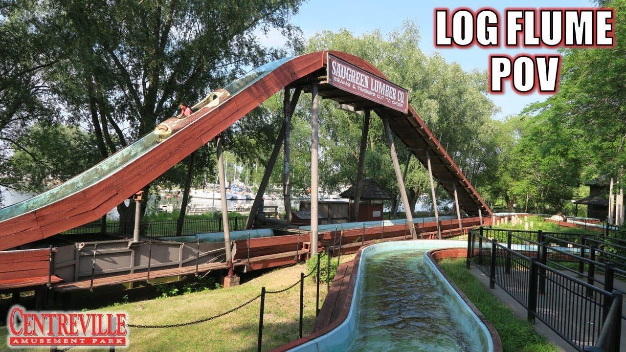 Log Flume POV (4K 60FPS), Centreville Amusement Park Arrow Log Flume ...