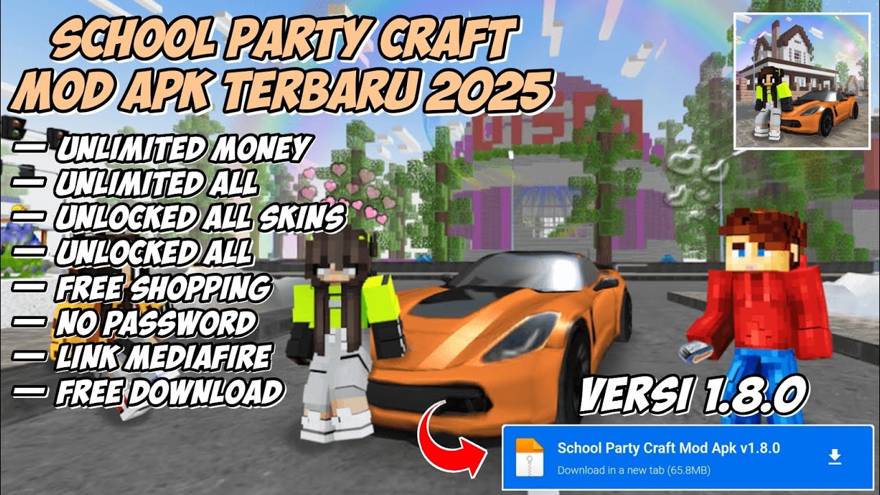 DOWNLOAD School Party Craft Mod Apk v1.8.0 Terbaru 2025 Unlimited Money ...