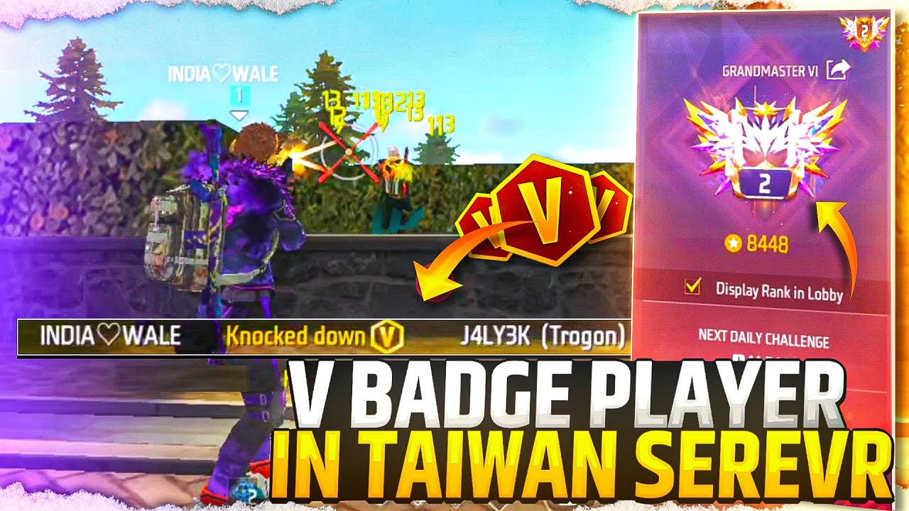 First V Badge Player In Taiwan Server | Grandmaster Region Lobby 😱 ...