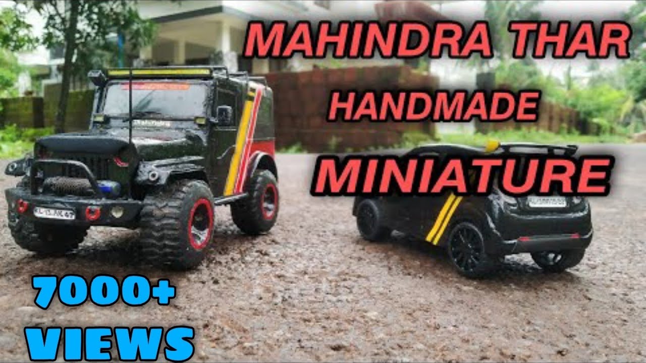 🛑🛑MAHINDRA THAR HANDMADE MINIATURE USING CARDBOARD|FULL MAKING VIDEO ...