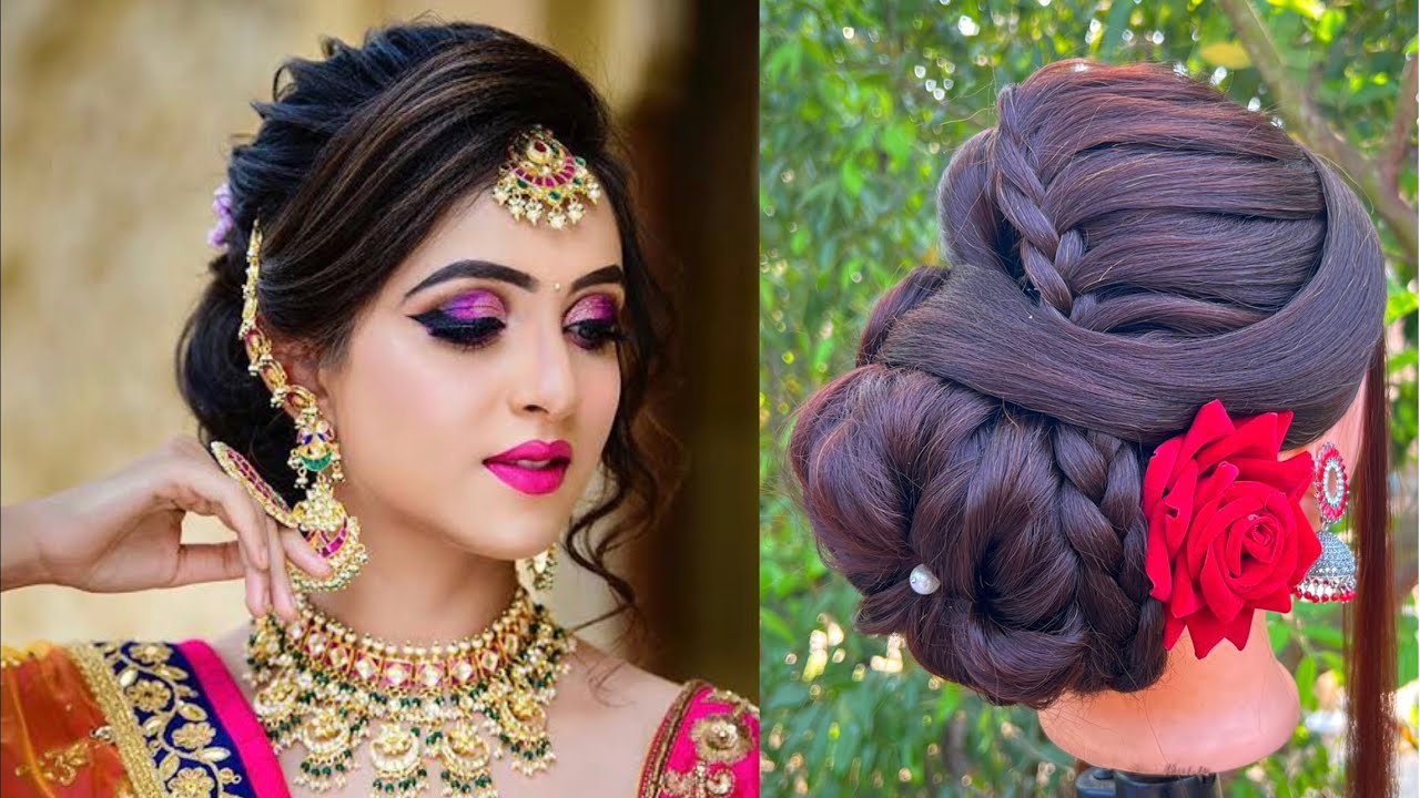 beautiful and unique juda hairstyle for saree | easy hairstyle | latest ...