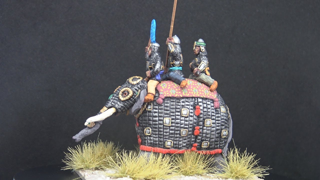 28mm Mughal Armoured Elephant and Heavy Artillery Piece - YouTube
