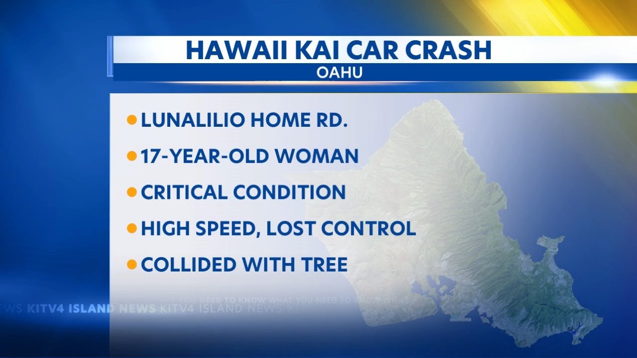 Oahu teen girl critically injured in single-car crash in Hawaii Kai ...