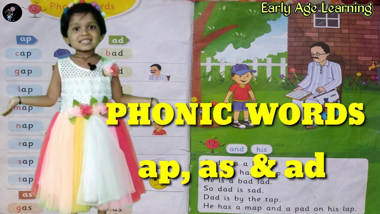 Alphabet | phonic words ap, as & ad | early age.learning - YouTube