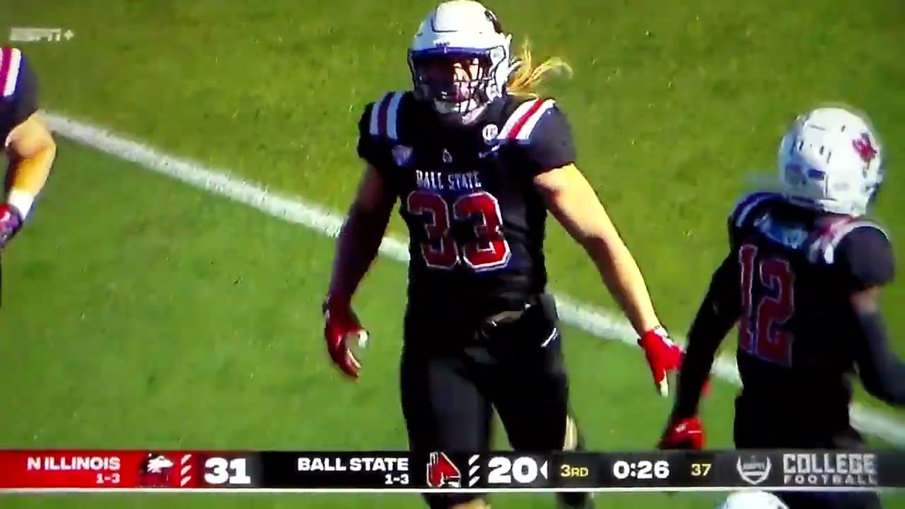 Ball State RB Carson Steele 3 yard TD run vs. Northern Illinois - YouTube