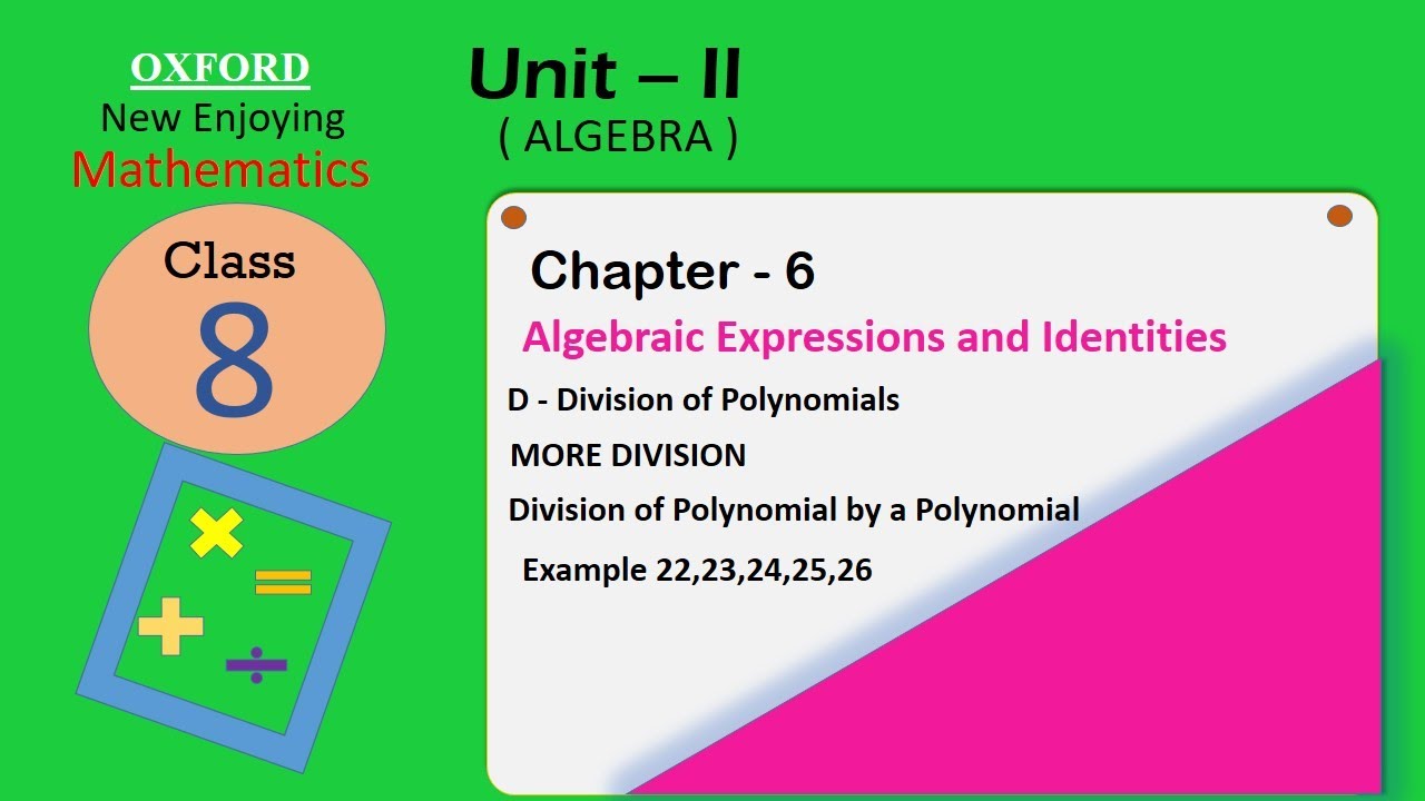 Class 8 oxford Mathematics Unit - 6 Algebraic Expression and Identities ...