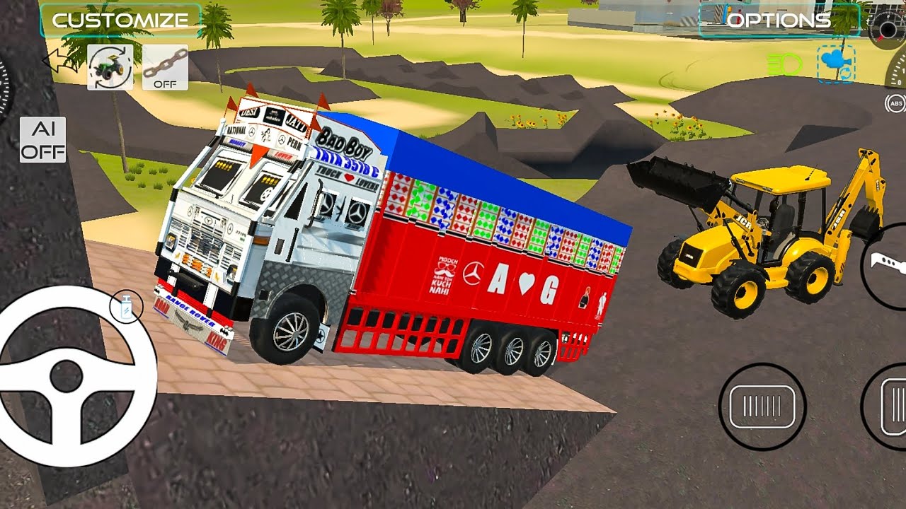 I Driving Jcb and Unloading stone from truck 😱 #gamingvideos #driving # ...