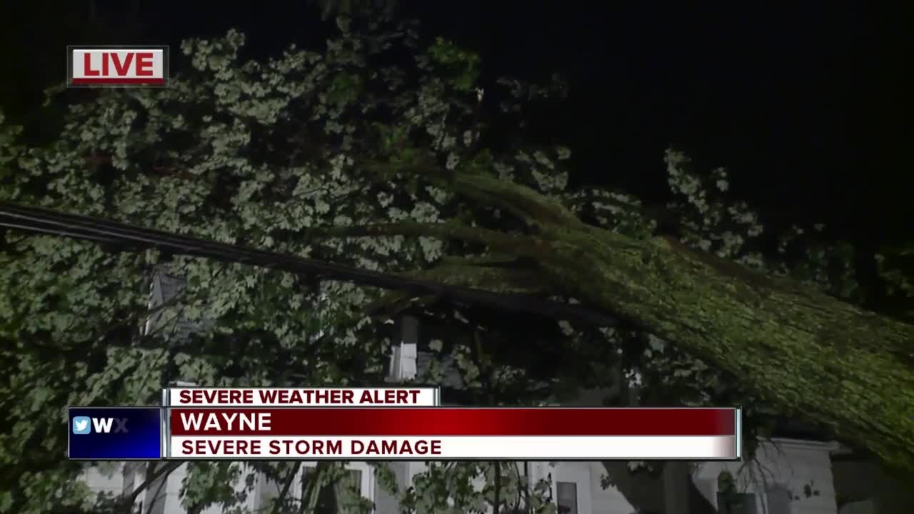 Severe storm damage in Wayne - YouTube
