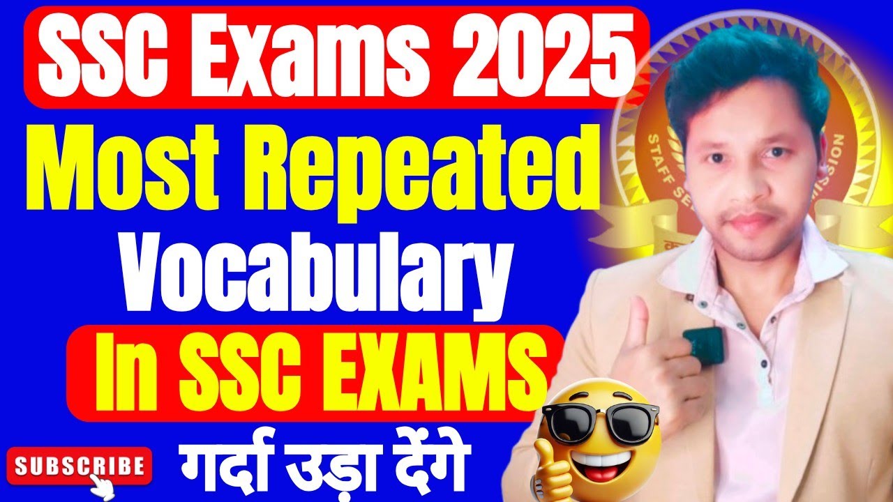 Most Repeated Vocabulary in SSC EXAMS | Complete Vocabulary😱Vocabulary ...
