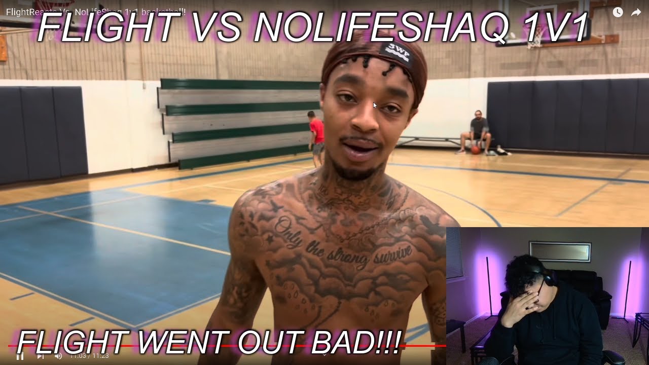 FlightReacts Vs NoLifeShaq 1v1 basketball! REACTION - YouTube