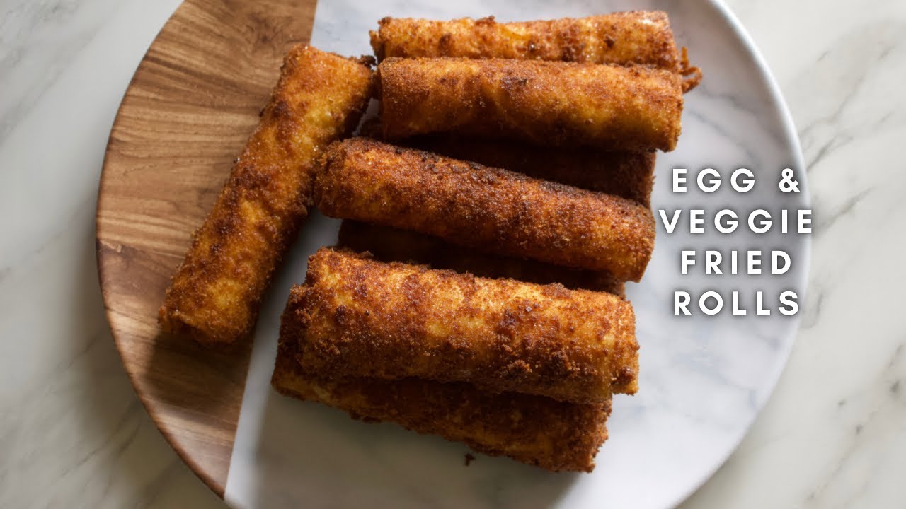 Fried Egg and Veggie Rolls | Tamil Inspired Rolls - YouTube